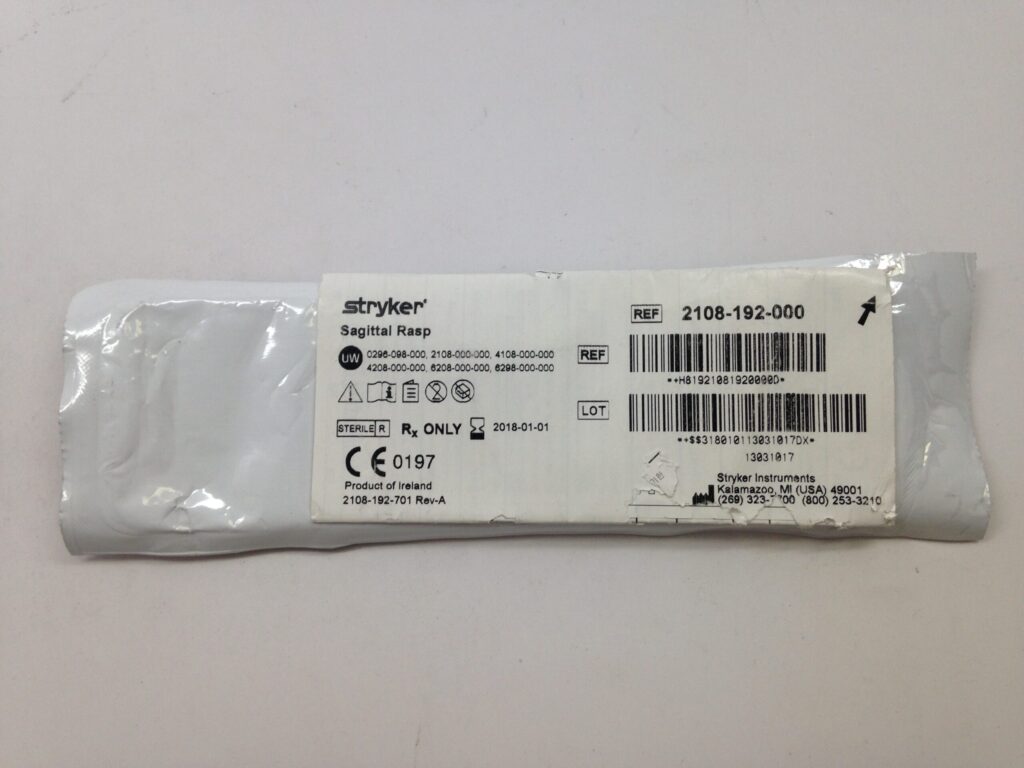 STRYKER 2108-192-000 Sagittal Rasp (X) - GB TECH USA