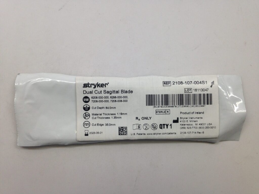 STRYKER 2108-107-004S1 Dual Cut Sagittal Blade - GB TECH USA