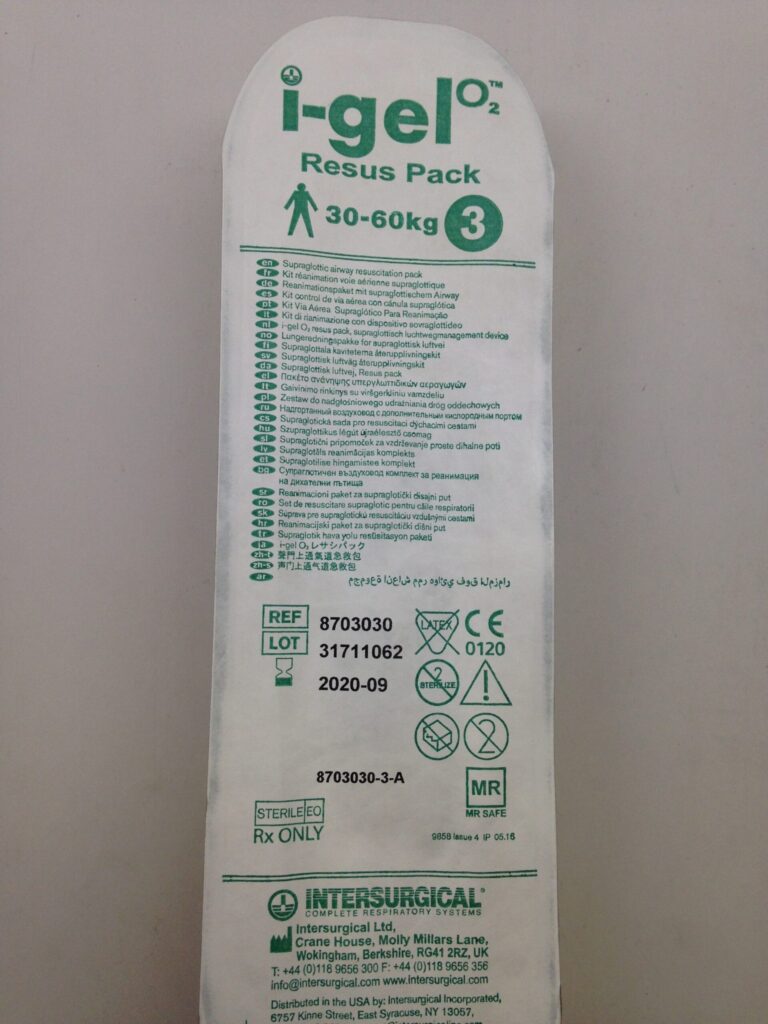 INTERSURGICAL 8703030 I-Gel Resus Pack, Supraglottic Airway ...