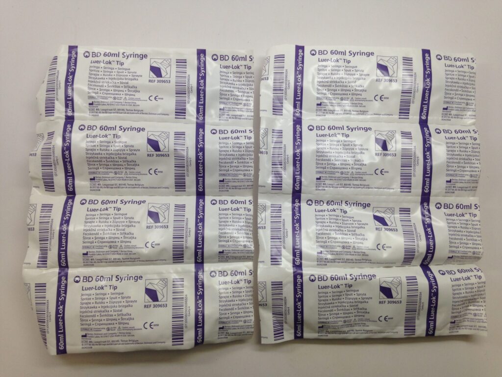 BD 309653 60mL Syringe Luer-Lok Tip (8/Lot) - GB TECH USA