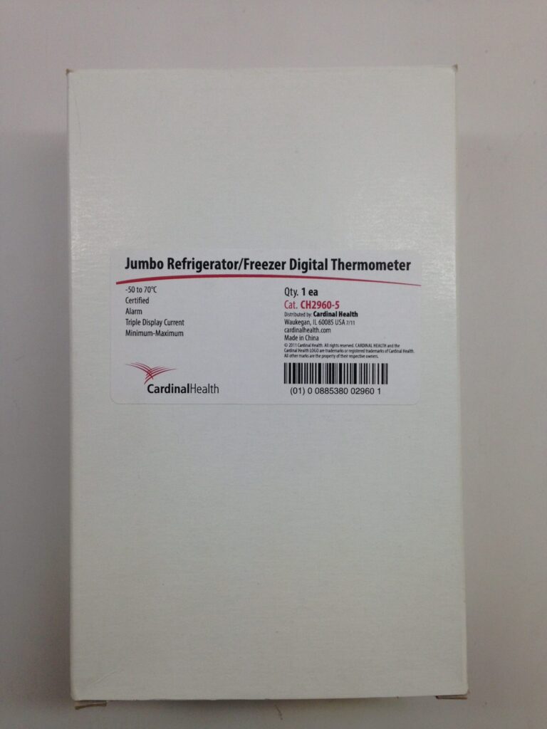 CARDINAL HEALTH CH2960-5 Jumbo Refrigerator/Freezer Digital Thermometer ...