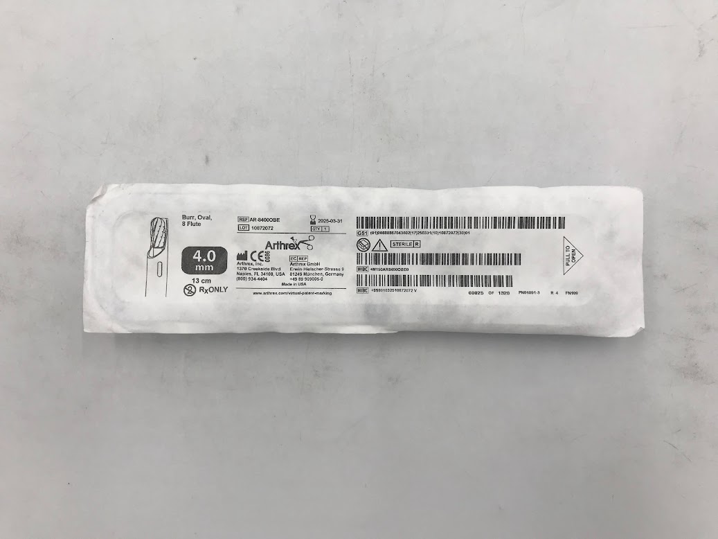ARTHREX AR-8400OBE CoolCut Burr, Oval, 8 Flute, 4.0mm, 13cm (X) - GB ...