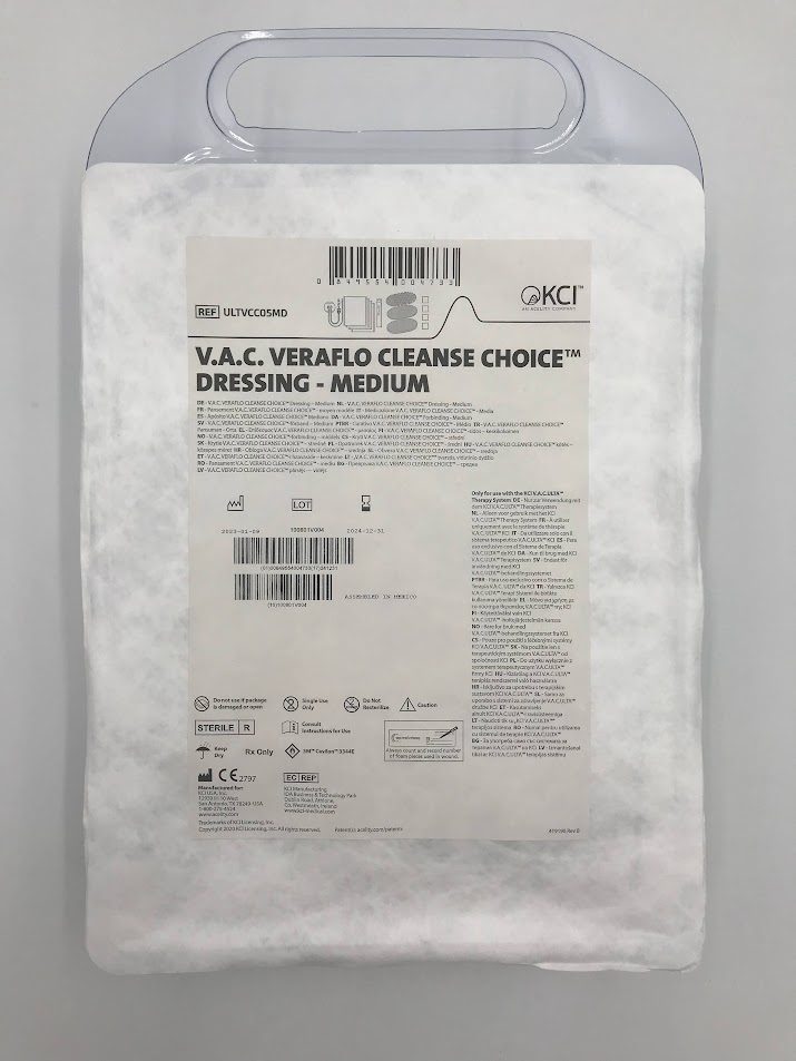 KCI ULTVCC05MD V.A.C. Veraflo Cleanse Choice Dressing - Medium (X) - GB ...