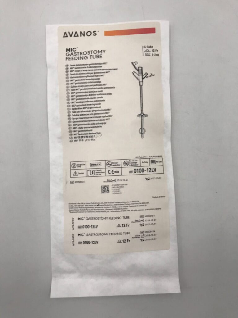 AVANOS 0100-12LV MIC Gastrostomy Feeding Tube, G-Tube 12Fr (X) - GB ...