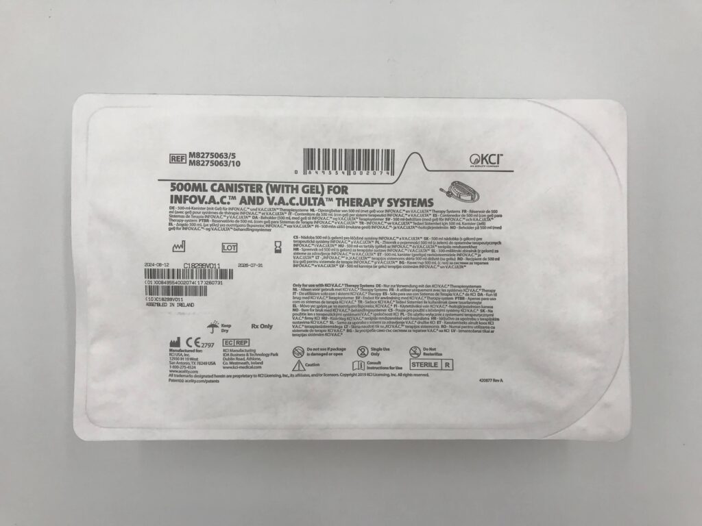 KCI M8275063 500ML Canister (with Gel) For InfoV.A.C. and V.A.C.Ultra ...