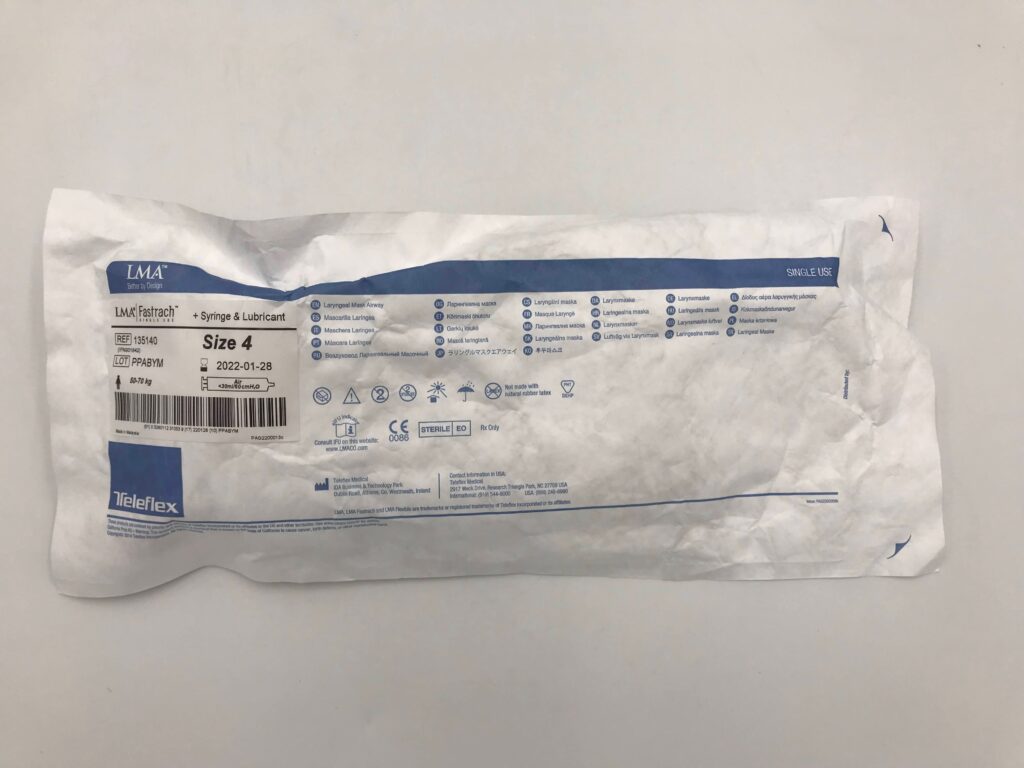 TELEFLEX 135140 LMA Fastrach Single Use Laryngeal Mask Airway + Syringe ...
