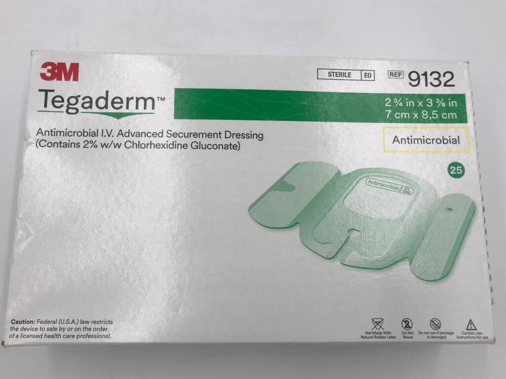 3M 9132 Tegaderm Antimicrobial I.V. Advanced Securement Dressing 2 3/4 ...