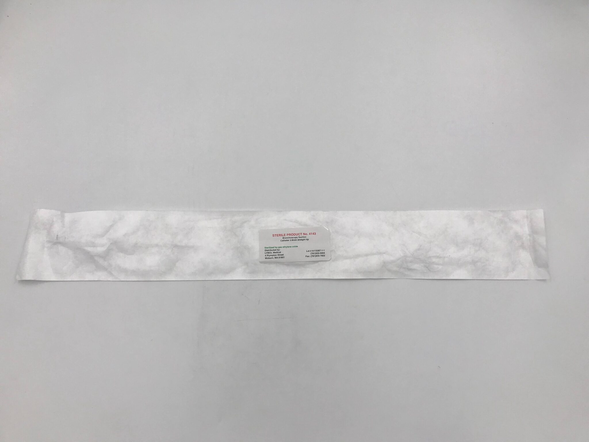 Lymol Medical 4143 Bronchoscopy Suction Catheter 2.8mm Straight Tip ...