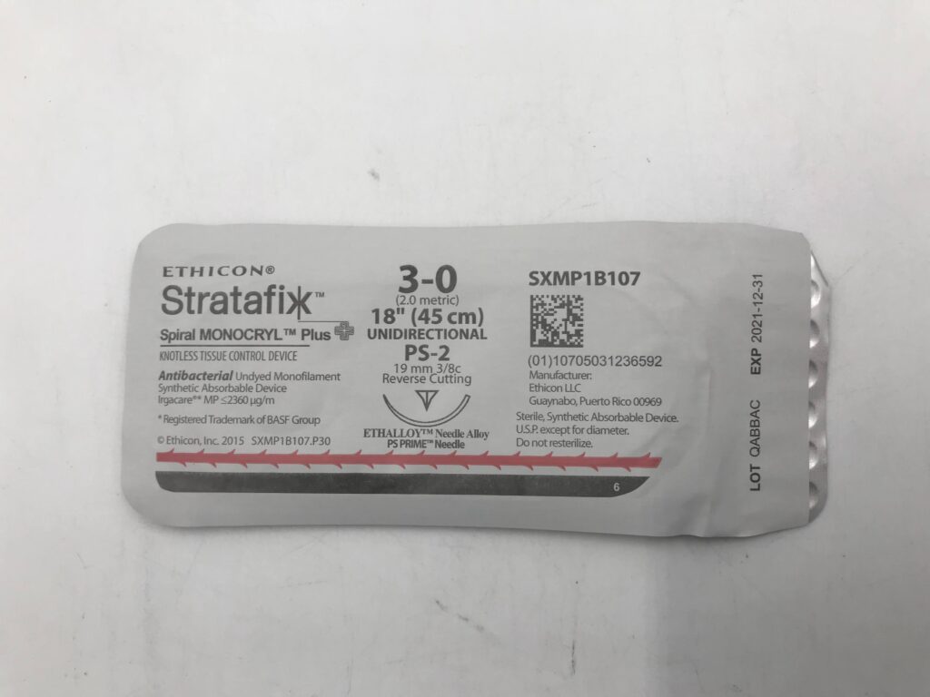 Ethicon SXMP1B107 Stratafix Spiral Monocryl Plus 3-0, 18" (45cm ...