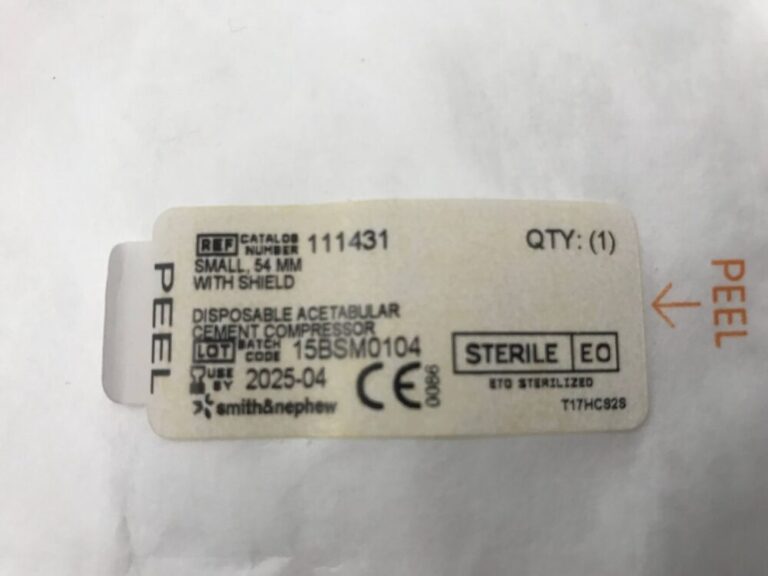 Smith&Nephew 111431 Disposable Acetabular Cement Compressor Small, 54 ...