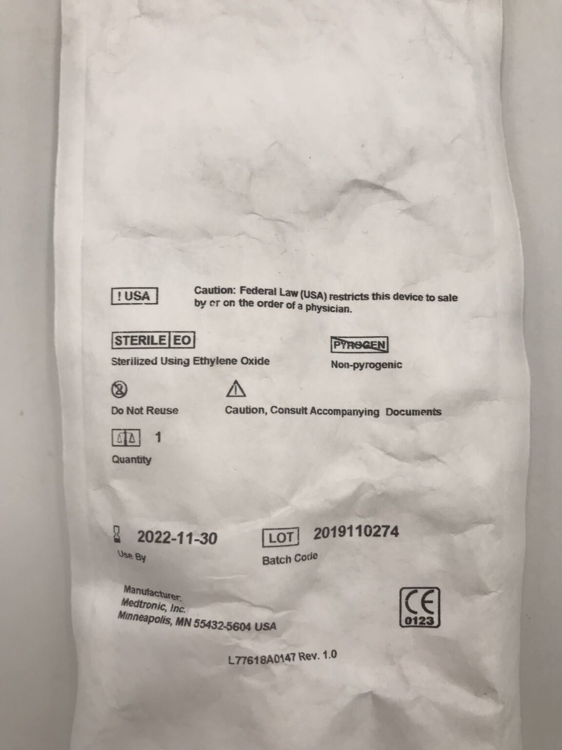 Medtronic 77618 EOPA 18Fr. Elongated One-Piece Arterial Cannula with ...