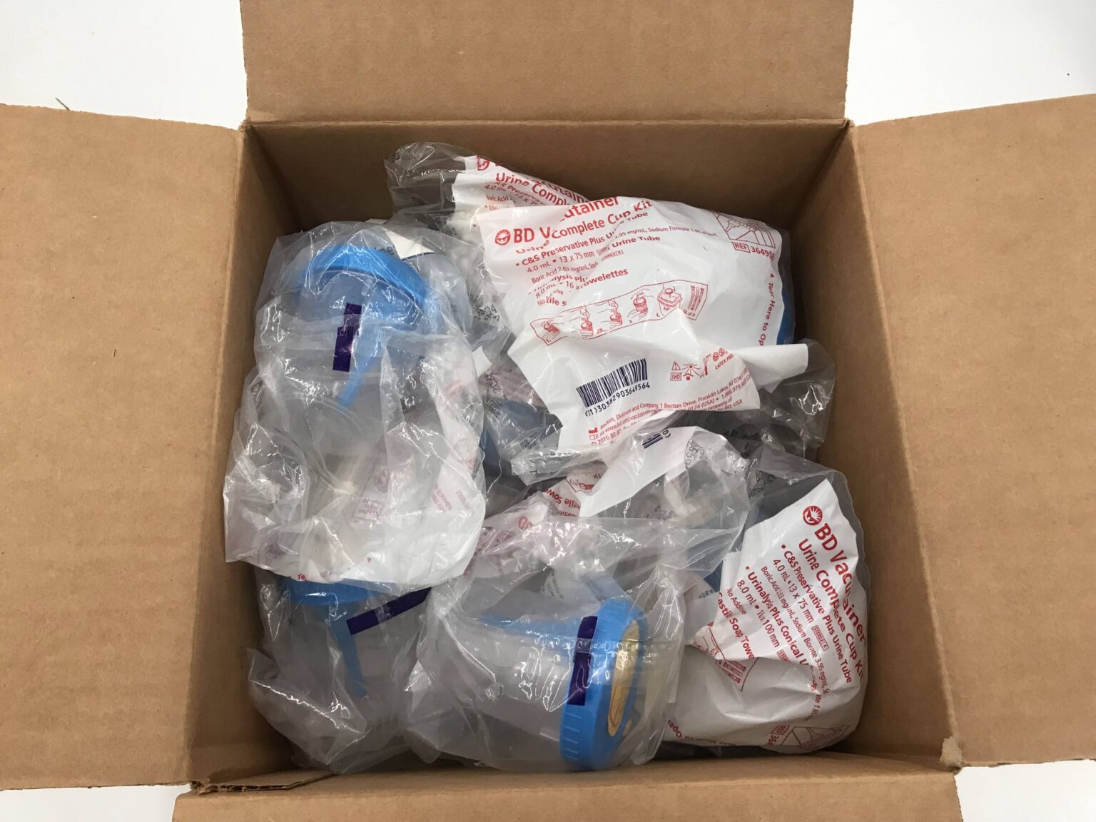 BD 364956 Vacutainer Urine Collection Kit with Screw-Cap Cup (25/Box ...