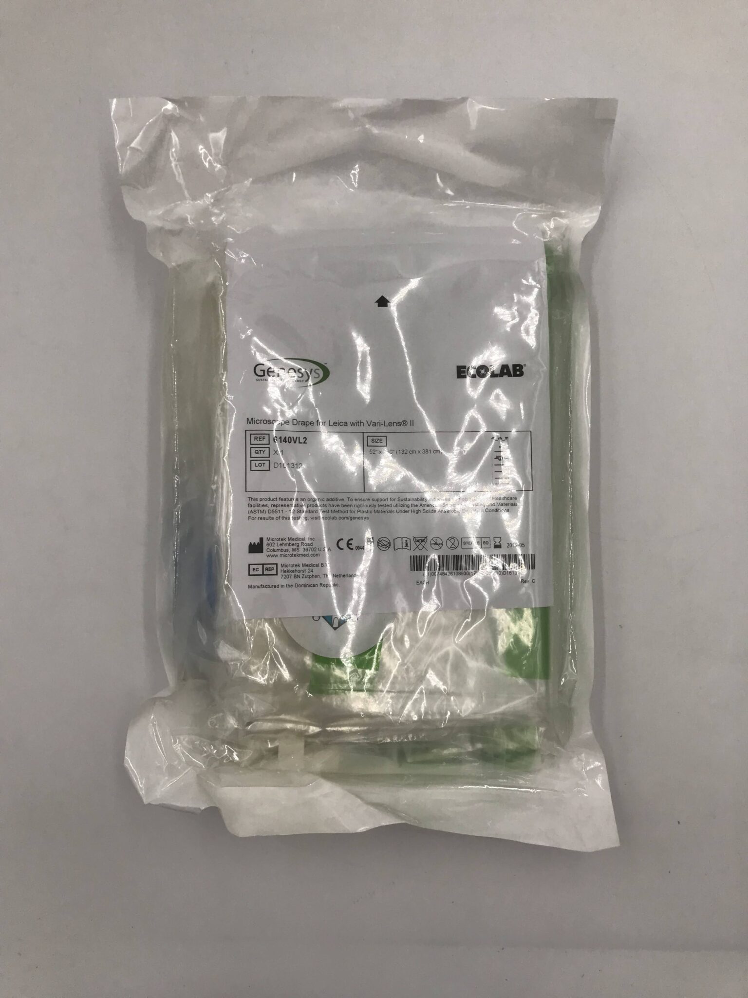 MICROTEK 6140VL2 Ecolab Genesys Microscope Drape For Leica w/ Vari-Lens ...