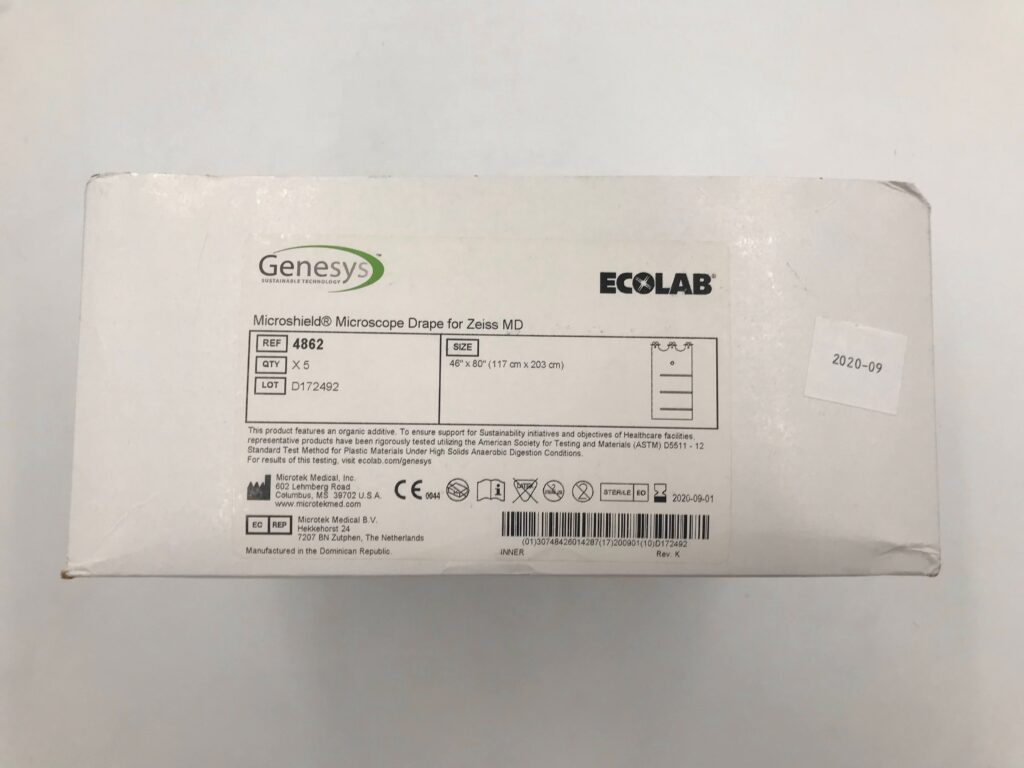 MICROTEK 4862 Ecolab Genesys Microshield Microscope Drape for Zeiss MD ...