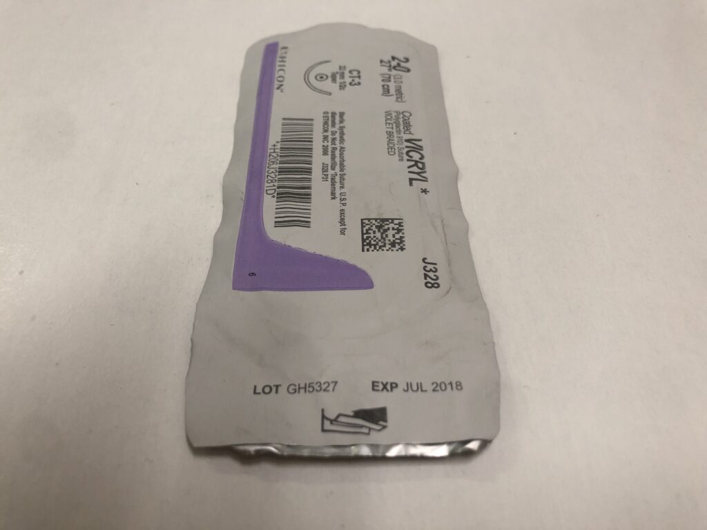 Ethicon J328 Vicryl Coated Suture Violet Braided 2-0 27" CT-3 22mm ...