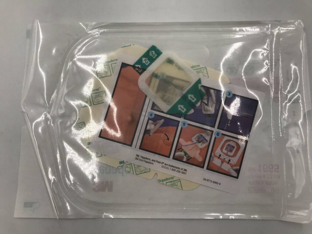 3M 1665 Tegaderm CHG Chlorhexidine Gluconate I.V. Port Dressing 4 3/4in ...