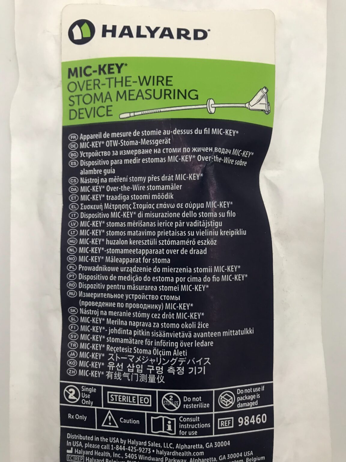 Halyard 98460 Mic-Key* Over-The-Wire Stoma Measuring Device (X) - GB ...