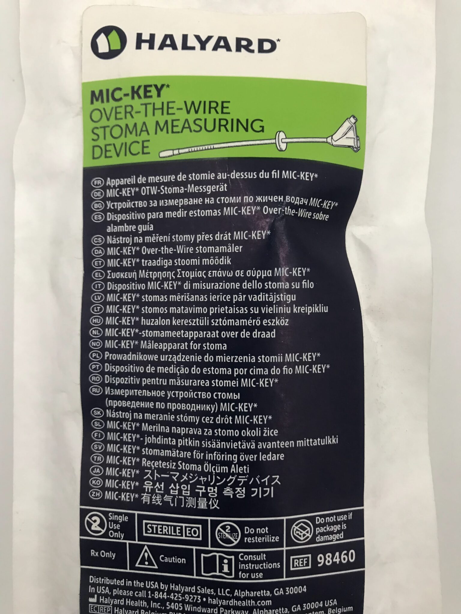 Halyard 98460 Mic-Key* Over-The-Wire Stoma Measuring Device (X) - GB ...