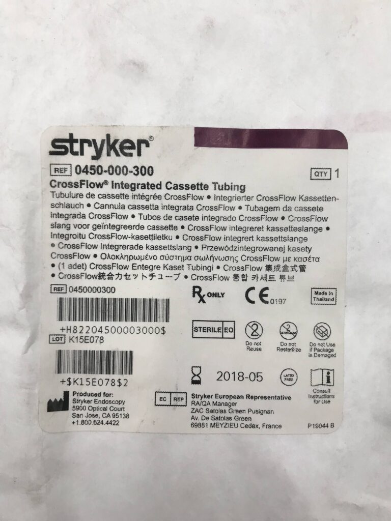 STRYKER 0450-000-300 CrossFlow Integrated Cassette Tubing (X) - GB TECH USA