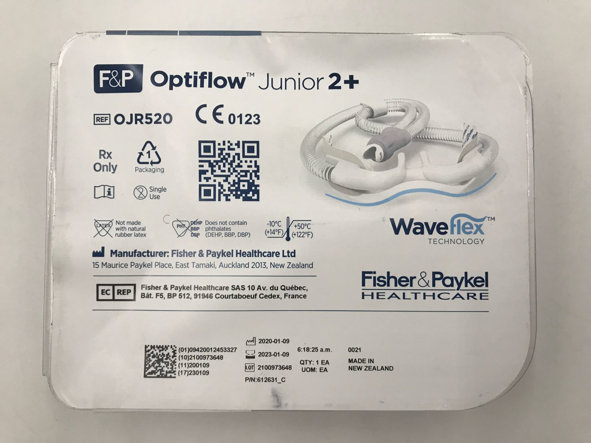 Fisher & Paykel OJR520 Optiflow Junior 2+ Nasal Cannula XXL (X) - GB ...