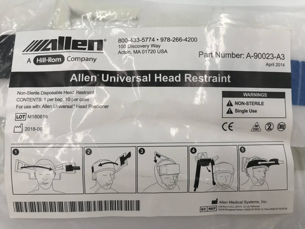 Allen Medical Systems A-90023-A3 Universal Head Restraint - GB TECH USA