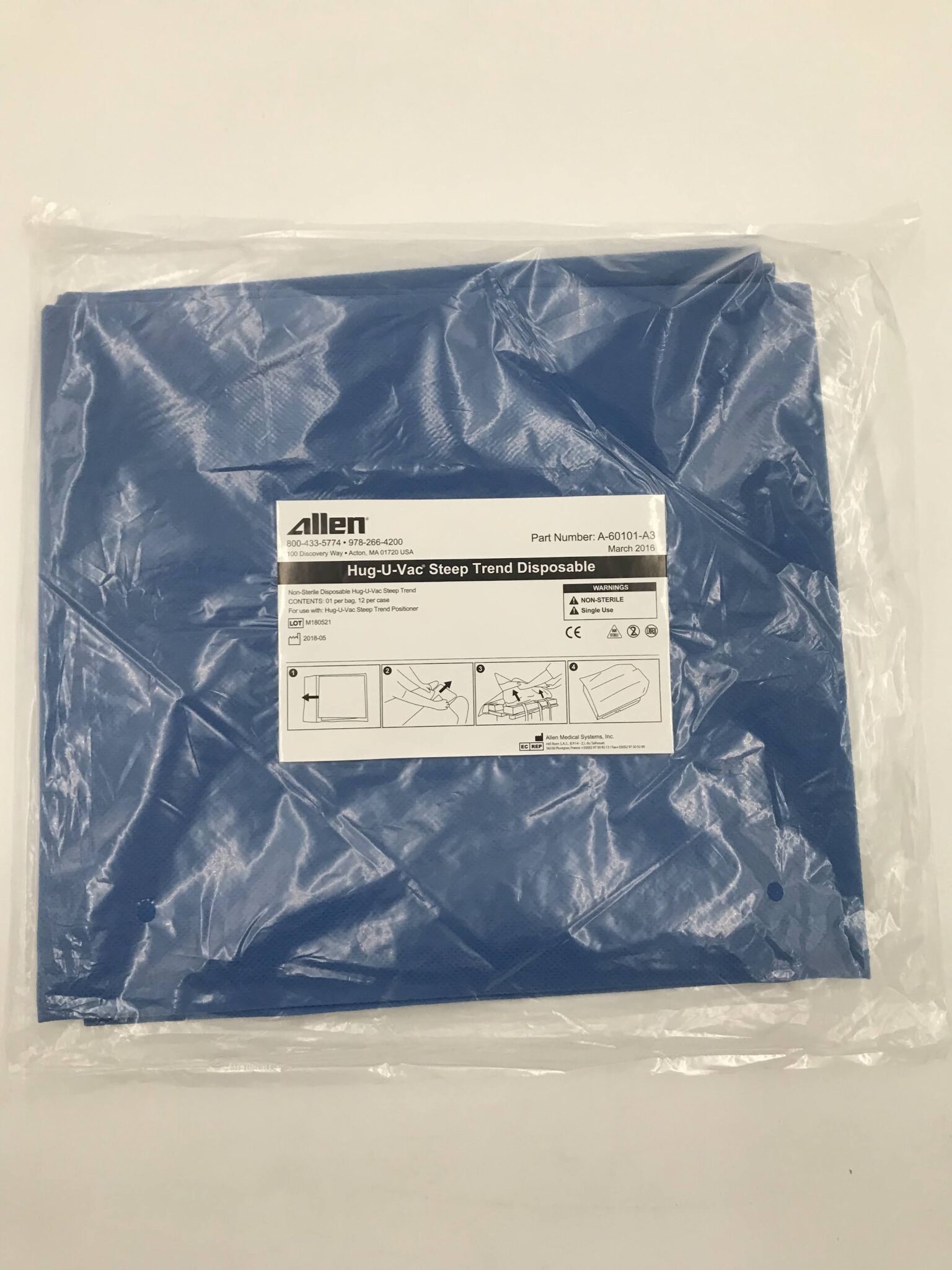 Allen Medical Systems A-60101-A3 Hug-U-Vac Steep Trend Disposable - GB ...