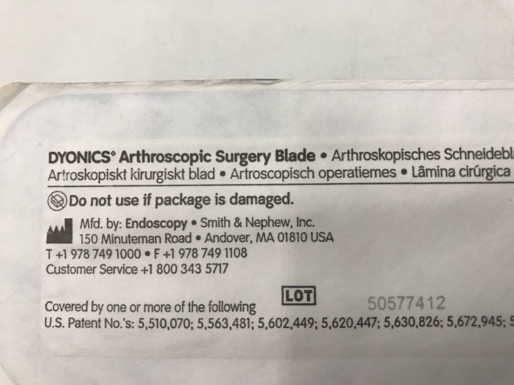 Smith & Nephew 72200095 Dyonics Arthroscopic Surgery Blade 3.5mm ...