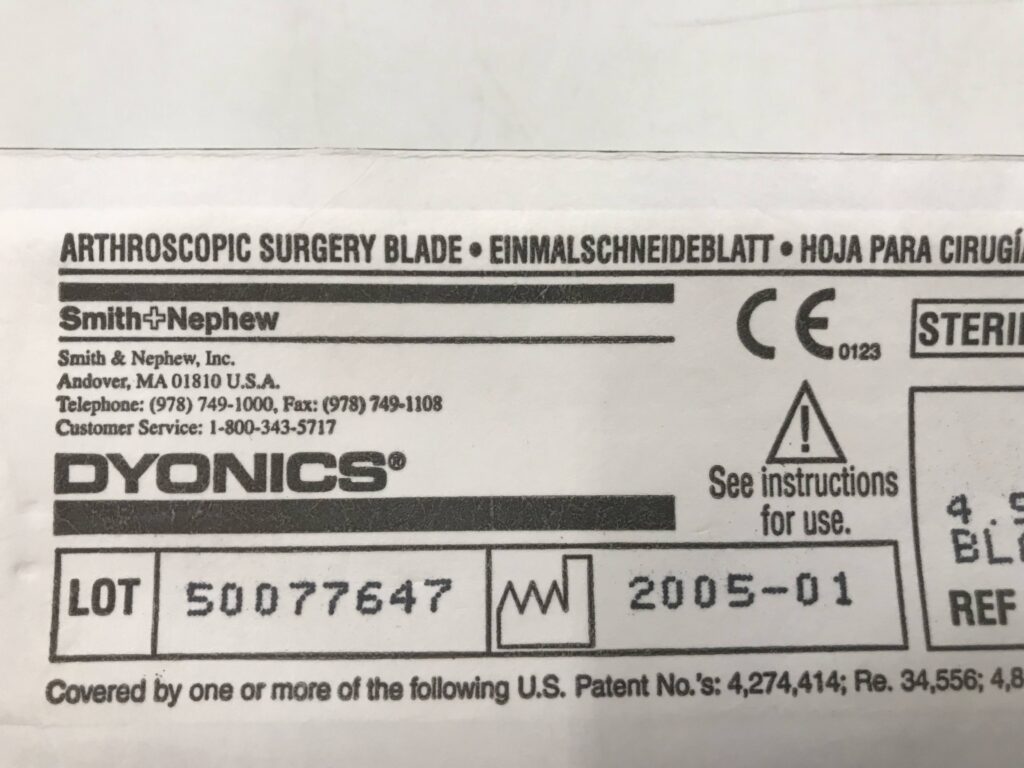 Smith & Nephew 7205315 Dyonics Arthroscopic Surgery Blade 4.5mm Turbo ...