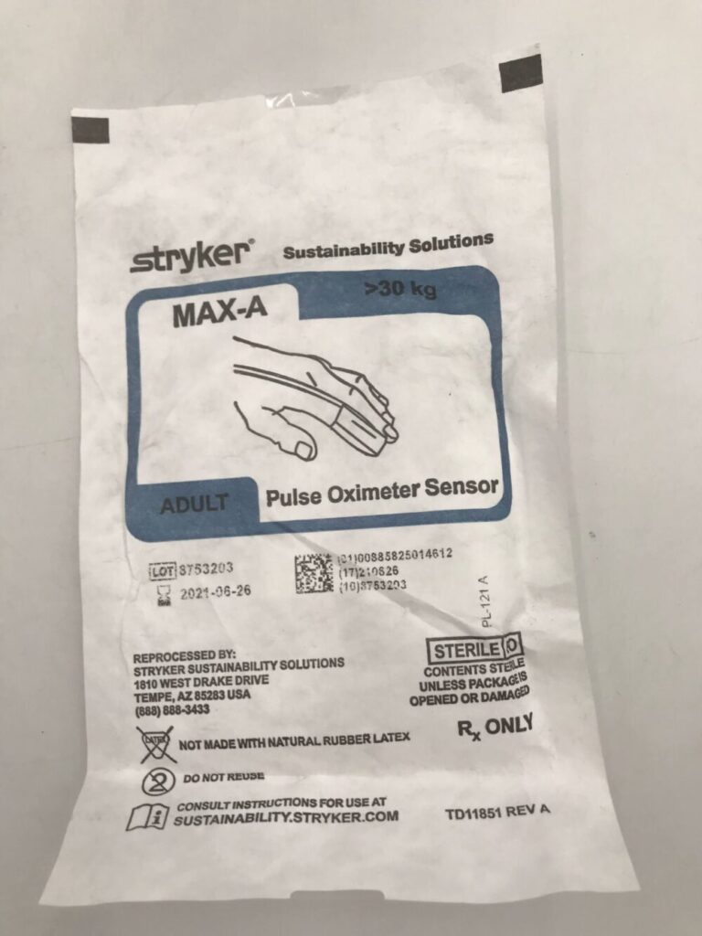 Stryker MAX-A Adult Pulse Oximeter Sensor >30kg (X) - GB TECH USA