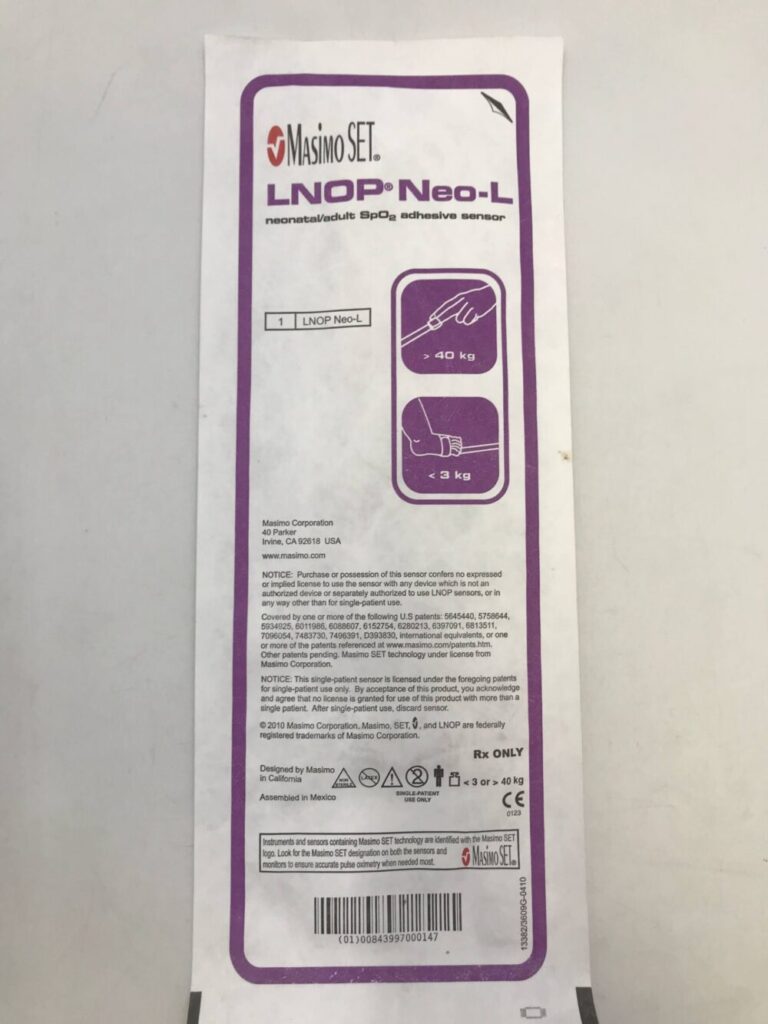 Masimo Set LNOP NEO-L NeoNatal/Adult SpO2 Adhesive Sensor >40kg,