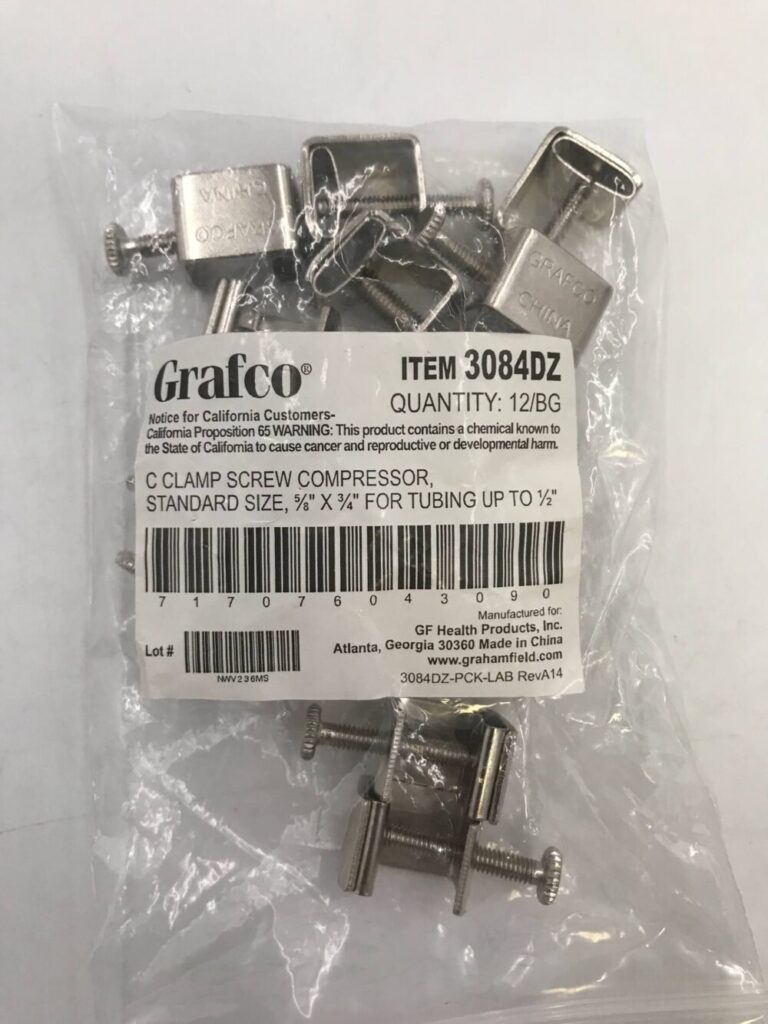 Grafco 3084DZ C Clamp Screw Compressor Standard Size 5/8" x 3/4" for ...