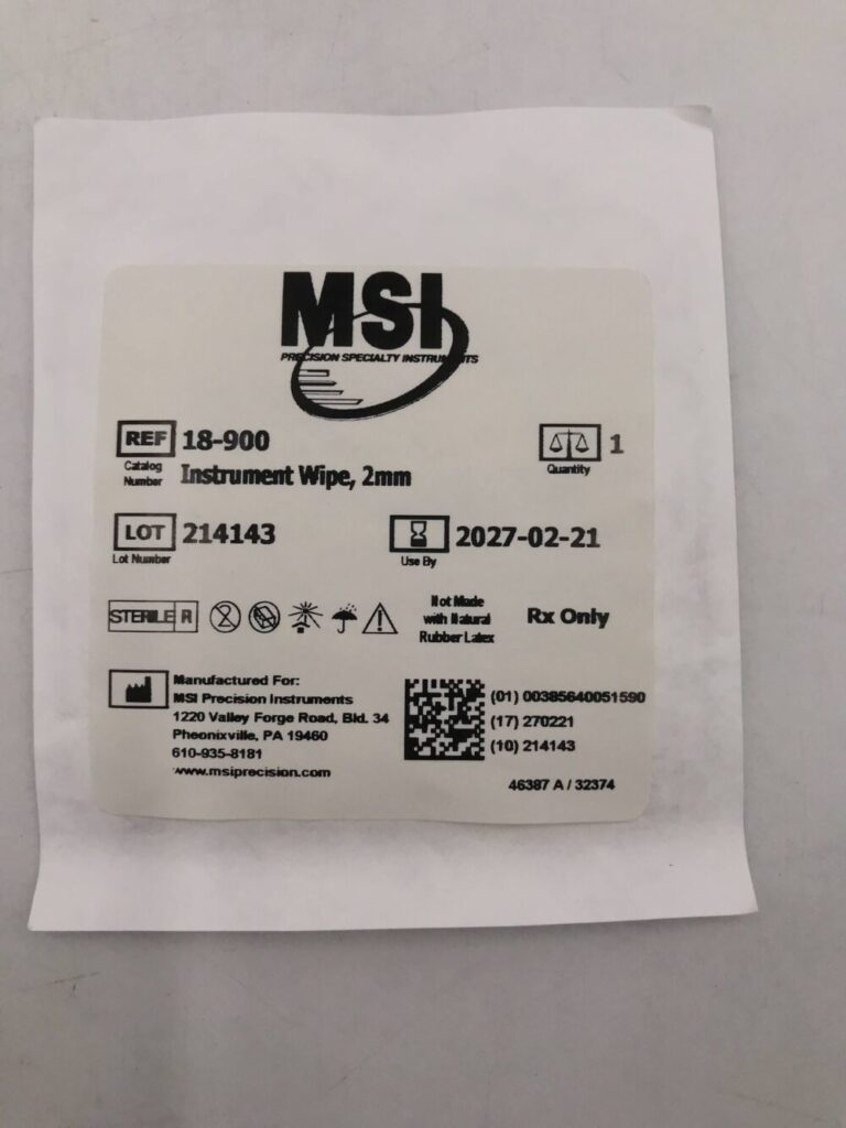 MSI 18-900 Instrument Wipe 2mm (20/Box) - GB TECH USA