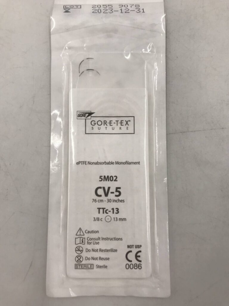 Gore 5M02 Gore-Tex Suture ePTFE Nonabsorbable Monofilament CV-5 76cm ...