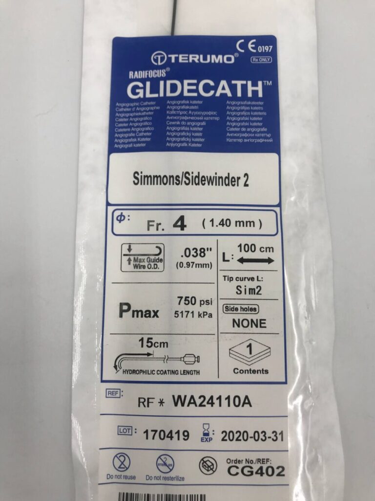 Terumo CG402 RadiFocus GlideCath Simmons/Sidewinder 2 Angiographic ...