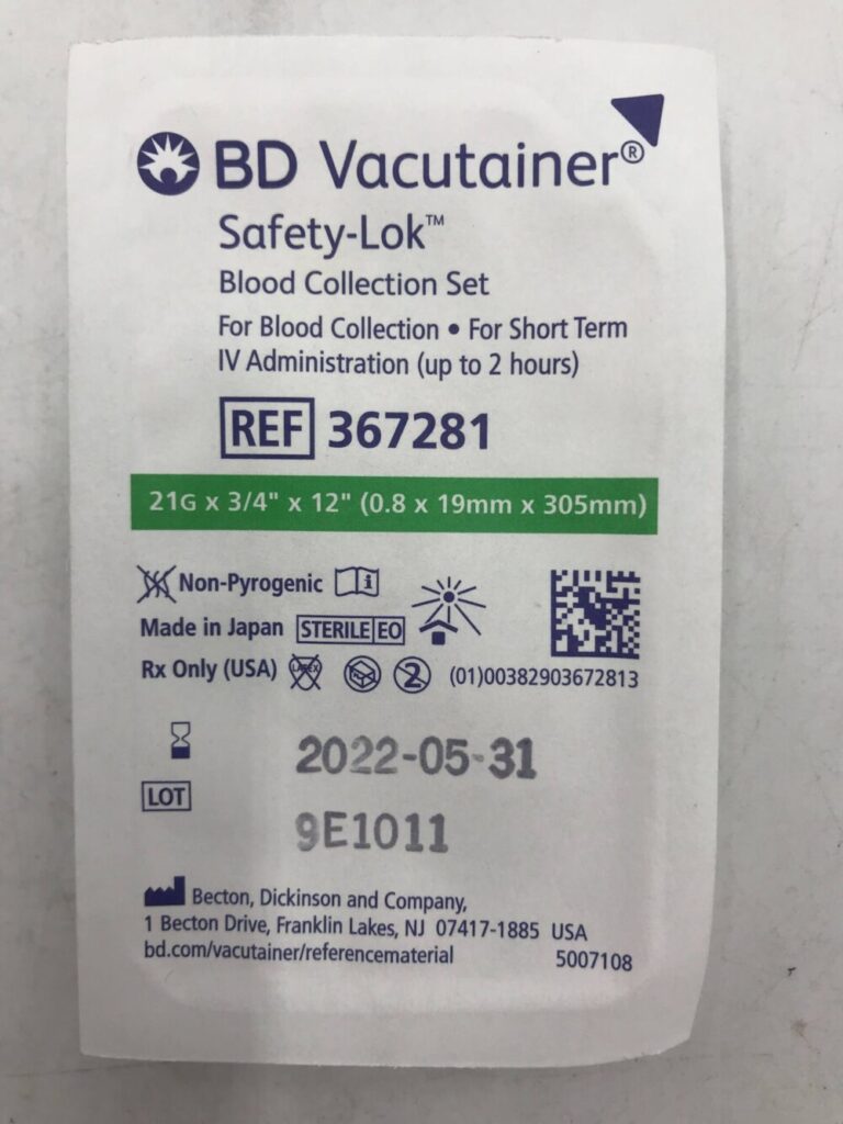 BD 367281 Vacutainer Safety-Lok Blood Collection Set (X) - GB TECH USA