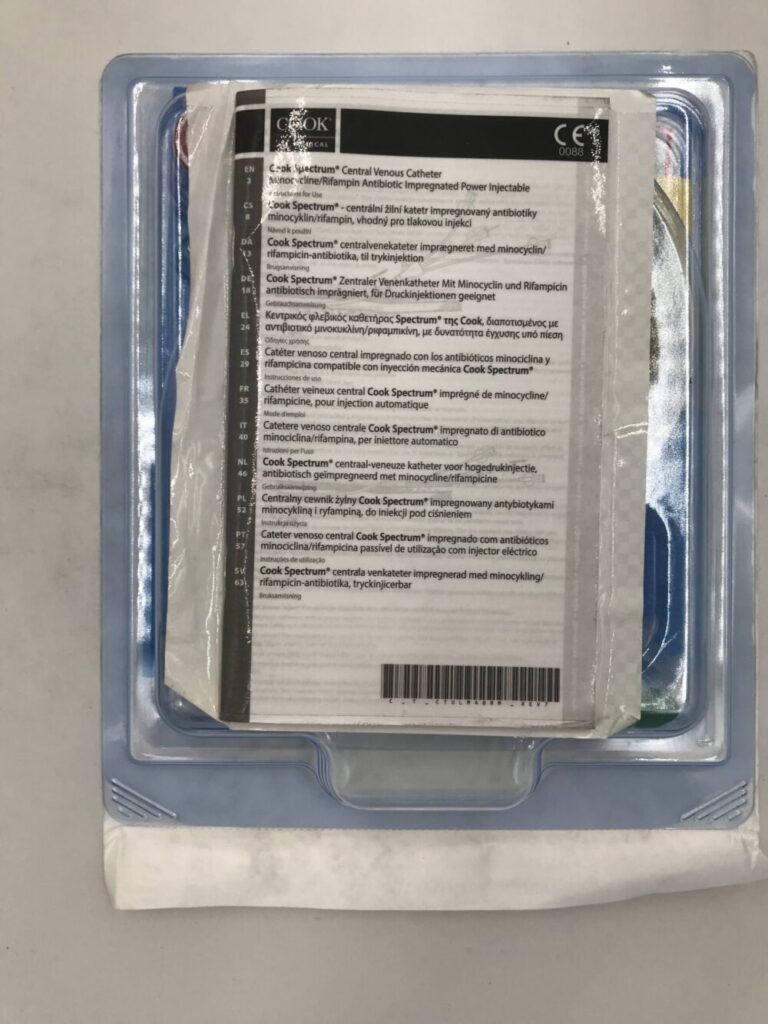 COOK G24810 Spectrum Central Venous Catheter Set 7.0Fr / 20cm (X) - GB ...