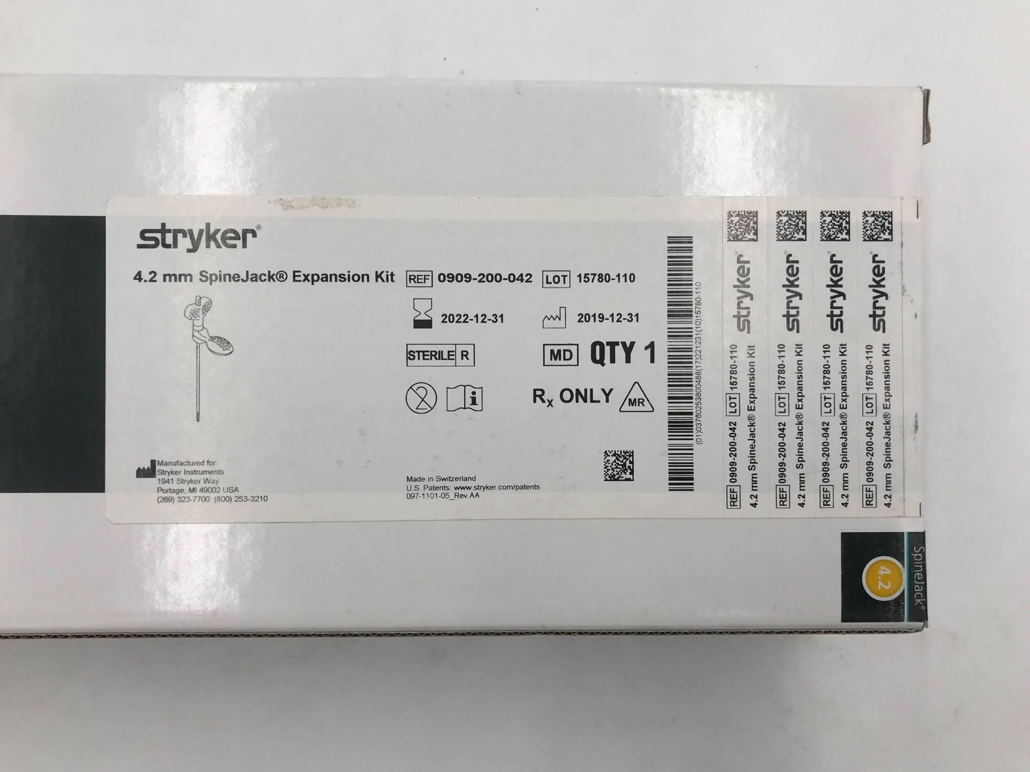 STRYKER 0909-200-042 SpineJack Expansion Kit 4.2mm (X) - GB TECH USA