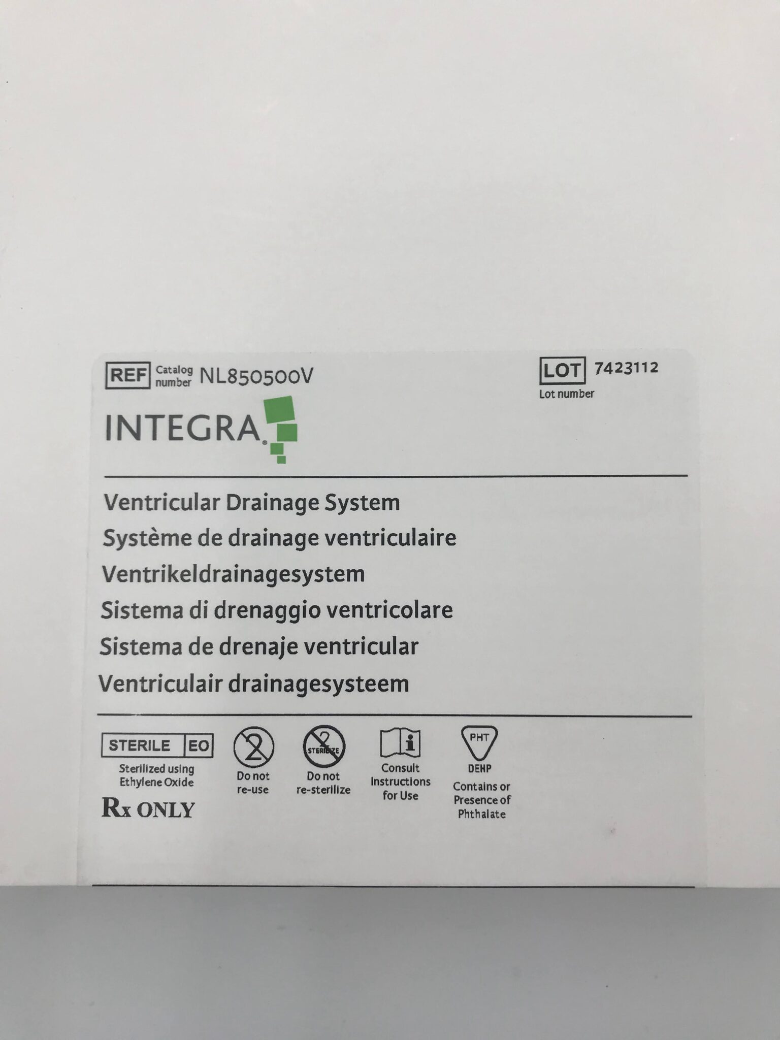 INTEGRA NL850500V Ventricular Drainage System - GB TECH USA