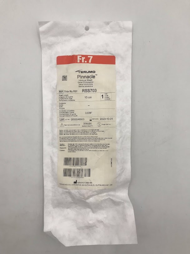 TERUMO RSS703 Pinnacle Introducer Sheath 7Fr (X) - GB TECH USA