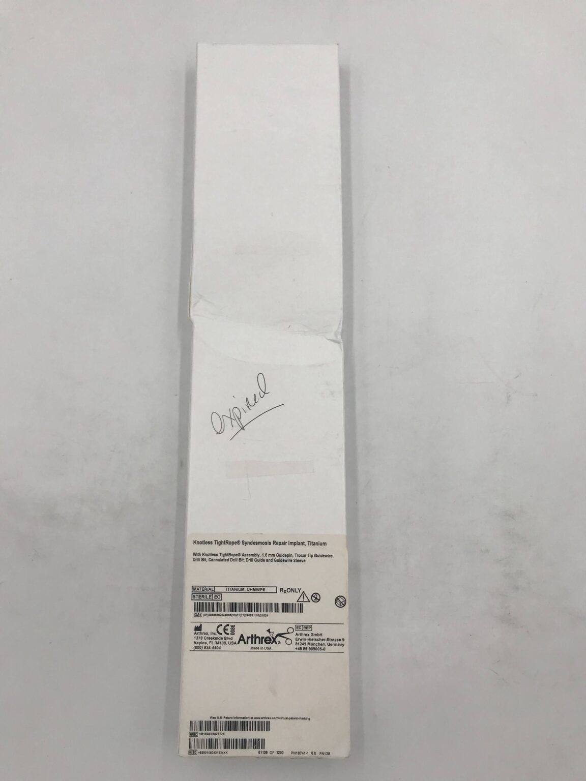 ARTHREX AR-8926T Knotless TightRope Syndesmosis Repair Implant ...