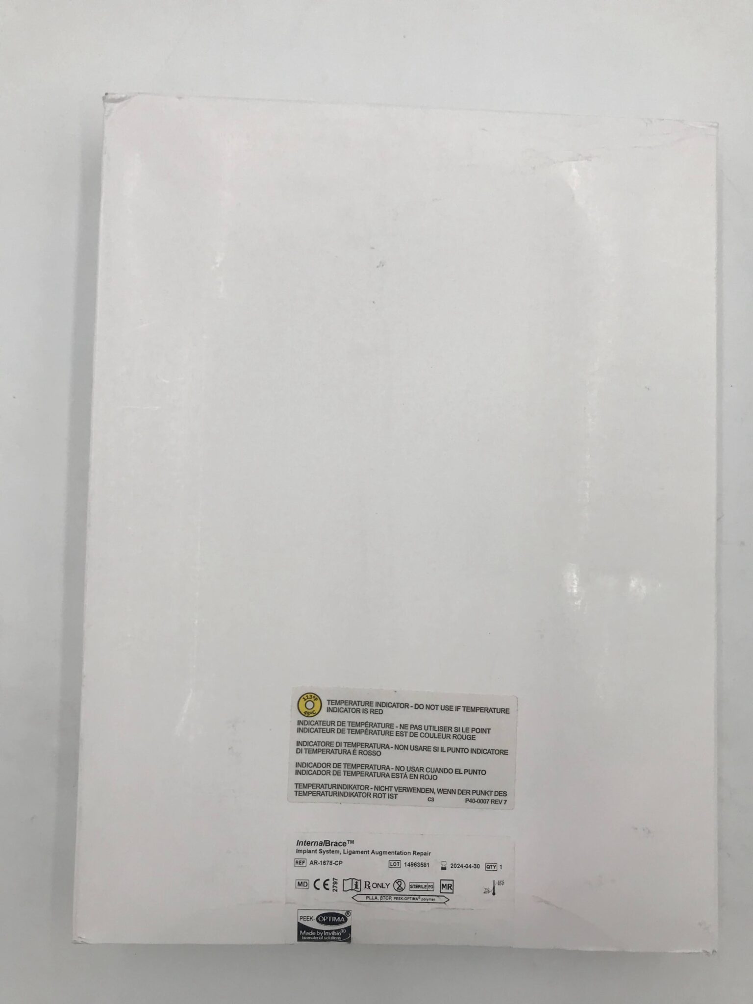 ARTHREX AR-1678-CP InternalBrace Implant System, Ligament Augmentation ...