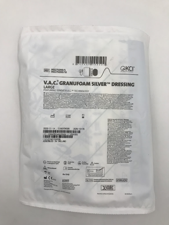 KCI M8275099 V.A.C. Granufoam Silver Dressing Large - GB TECH USA