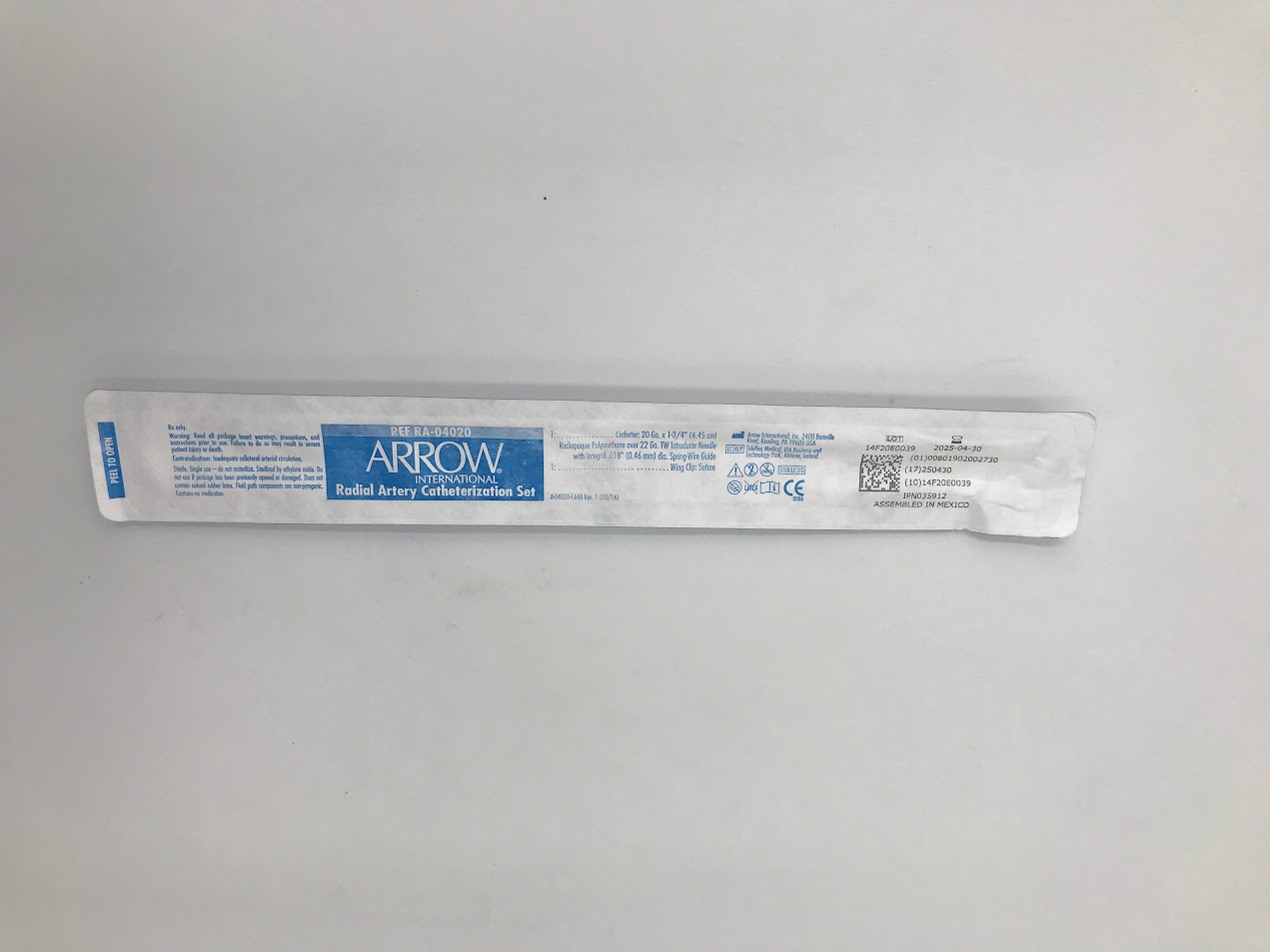 ARROW RA-04020 Radial Artery Catheterization Set 20Ga x 1-3/4" (X) - GB ...