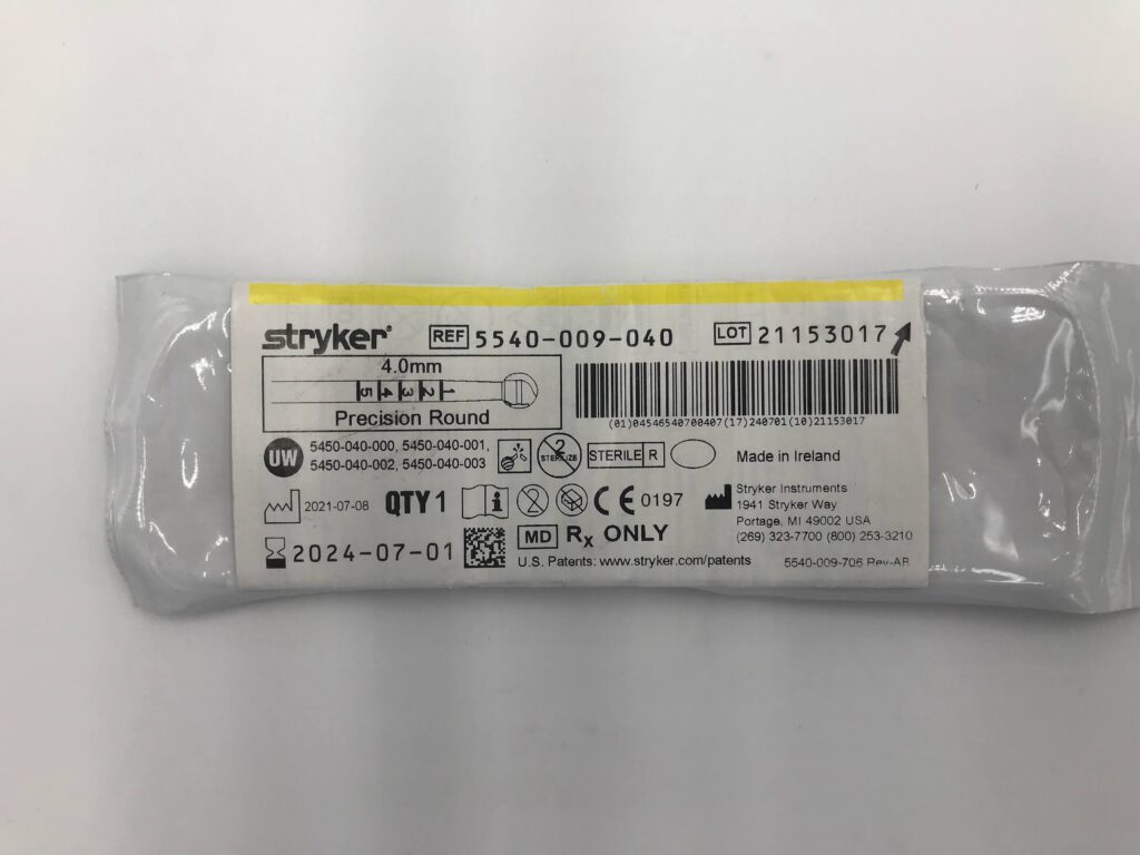 STRYKER 5540-009-040 4.0mm Precision Round (X) - GB TECH USA