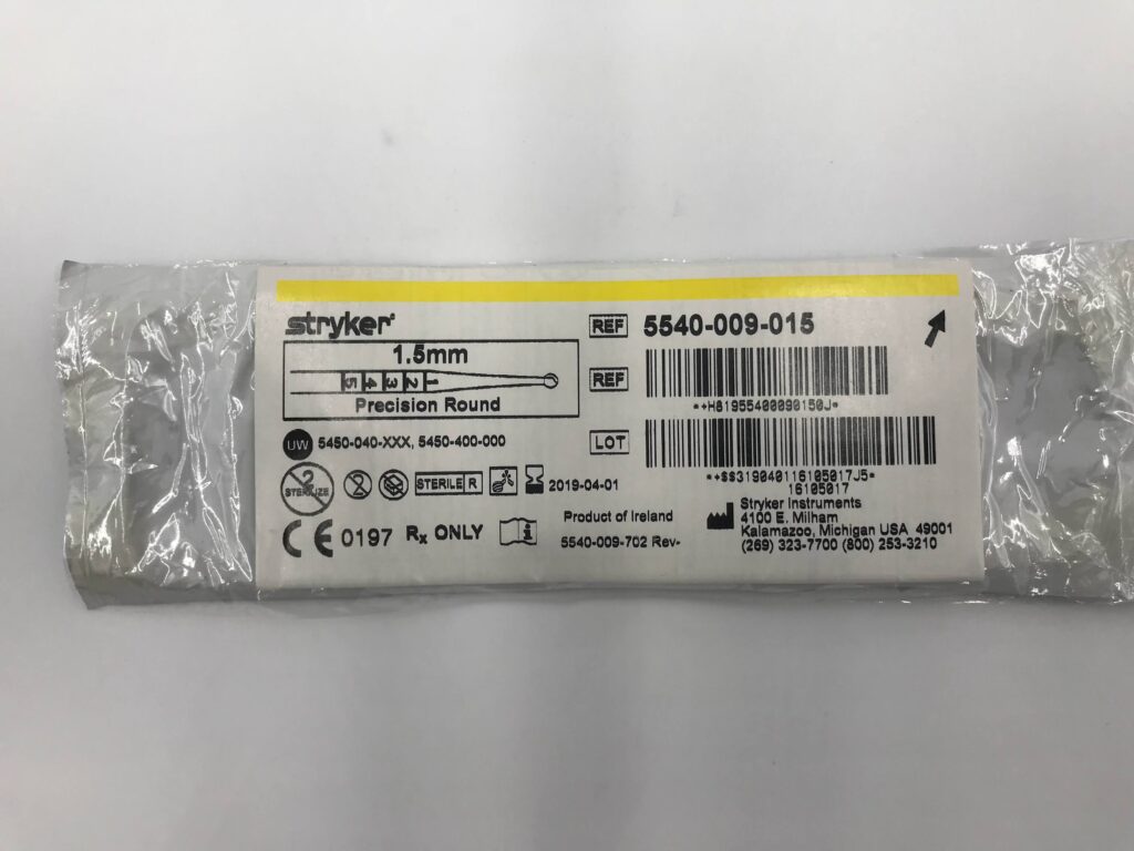 STRYKER 5540-009-015 1.5mm Precision Round (X) - GB TECH USA