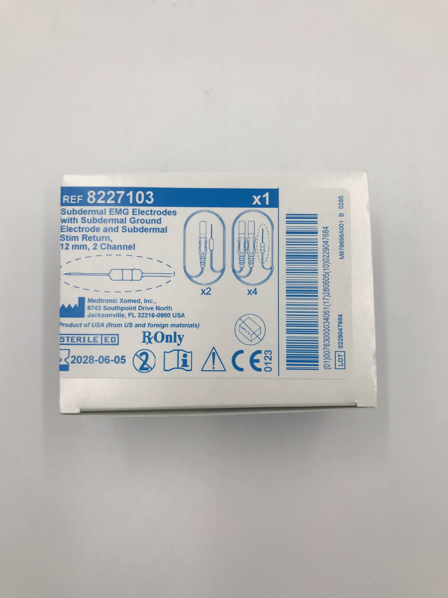 MEDTRONIC 8227103 Subdermal EMG Electrodes with Subdermal Ground ...