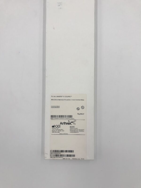 ARTHREX AR-9207S Pin Set, Unvers II / Eclipse With 2.8mm Steinmann Pin ...
