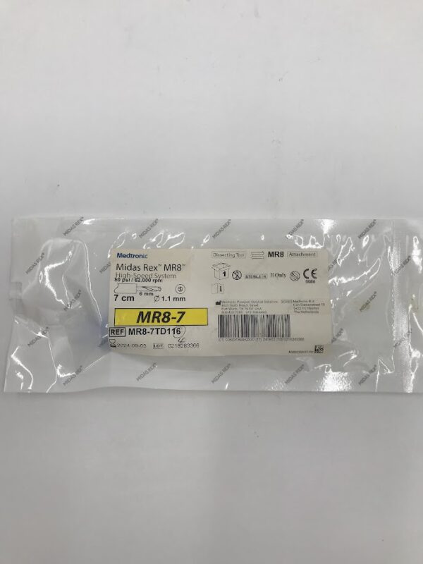MEDTRONIC MR8-7TD116 Midas Rex MR8-7 High-Speed System Dissecting Tool ...