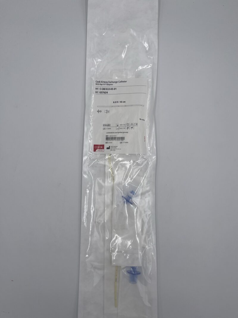 COOK G57624 Airway Exchange Catheter With Rapi-fit Adapters 8.0fr/ 45cm ...