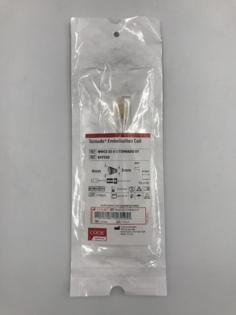 COOK G47520 Tornado Embolization Coil 5mm / 3mm / 0.035" / 4.1cm - GB ...